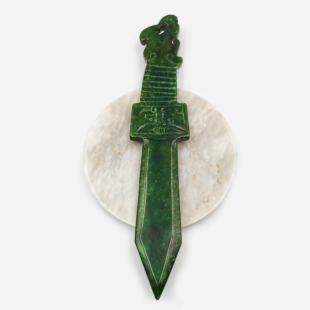Green Jade Tibetan Mystic Dagger (1 item left.) – escalagems